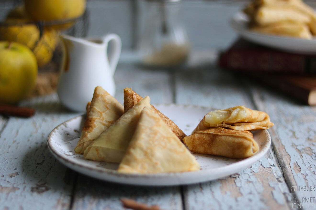 Samoussas de crêpes et sauce caramel au spéculos | Le Tablier Gourmet
